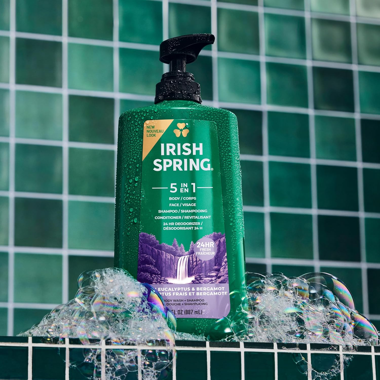 Irish Spring 5 in 1 Moisturizing Body Wash for Men, Shampoo ...